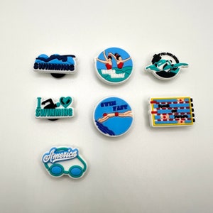 Swim Team Shoe Charms | Swimming Charms | Dive Team Charms | I Love ...