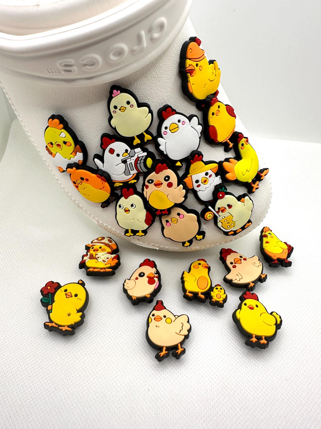 Chicken Clog Charms | Funny Yellow Chicken Charm | White Chick Charm ...