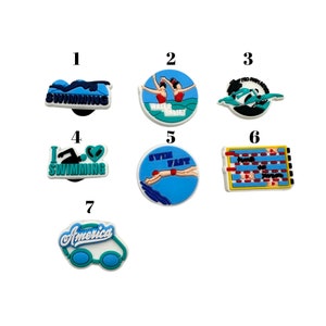 Swim Team Shoe Charms | Swimming Charms | Dive Team Charms | I Love ...