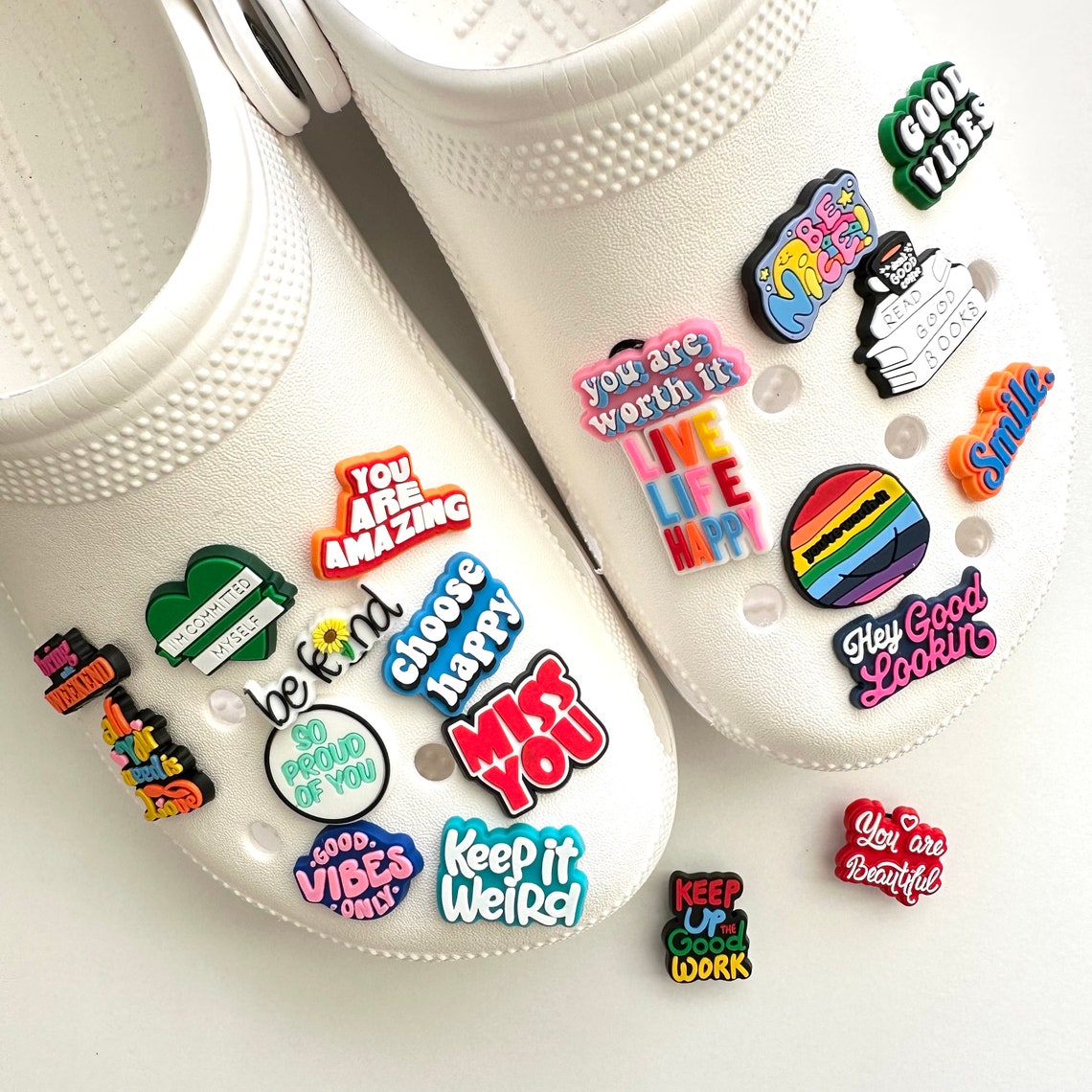 Feel Good Sayings for Shoes | Keep It Weird Clog Charms | You Are Kind ...