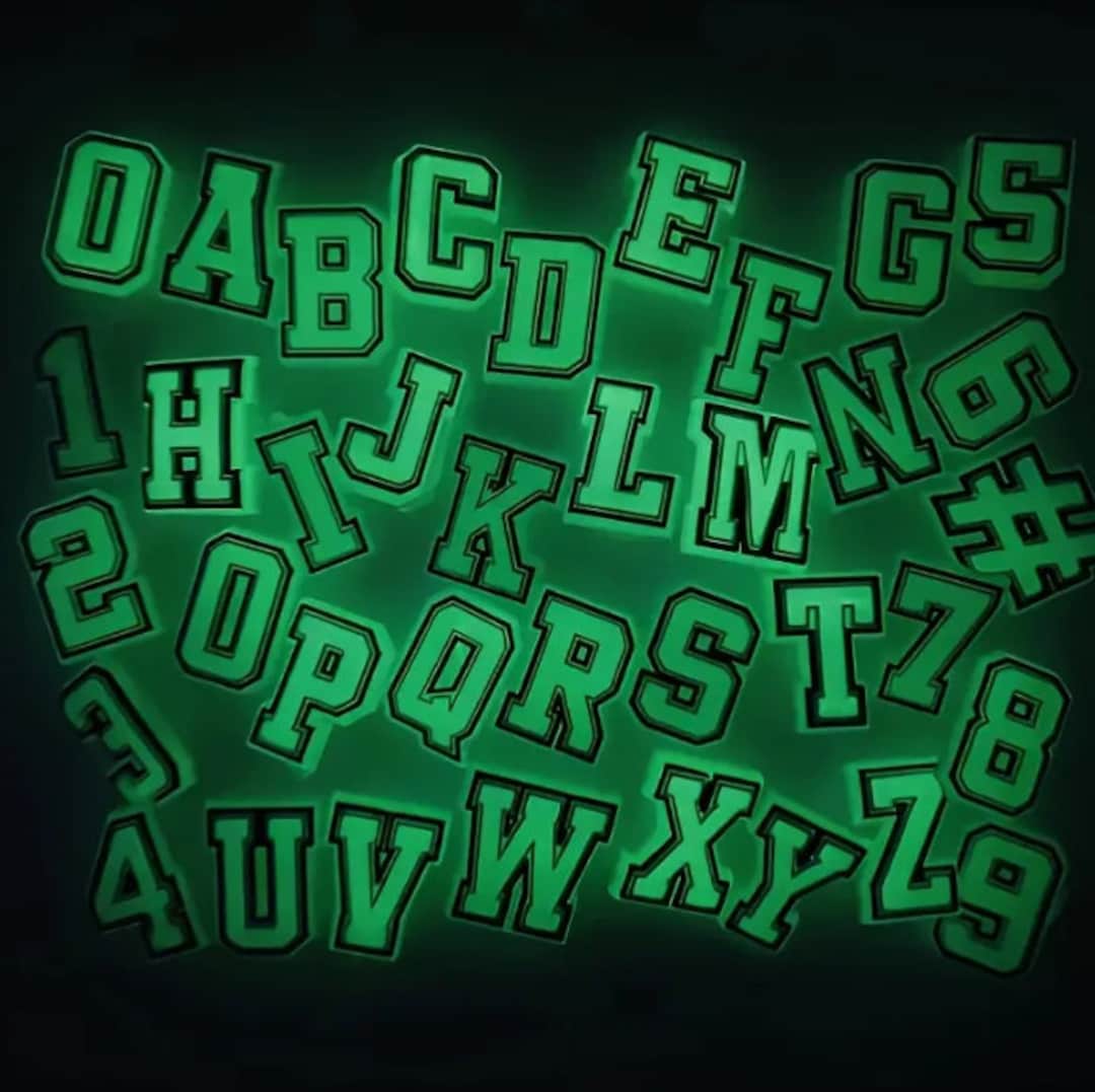 Glow in the Dark | Letters and Numbers Charm | Letters Clog Charms ...