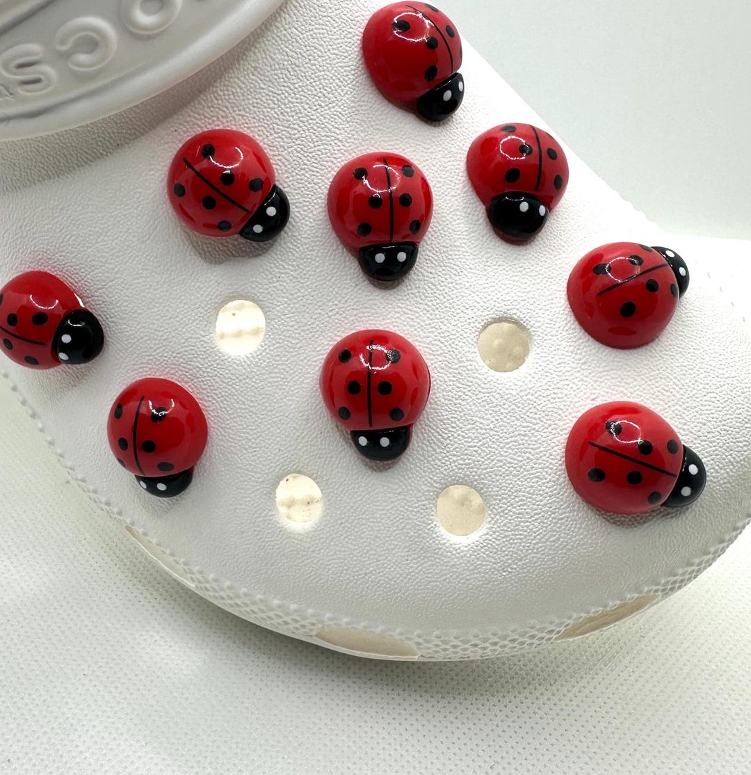 Ladybug Shoe Charms Lady Bug Insect Shoe Charms Cute Bug Ladybug Shoe ...