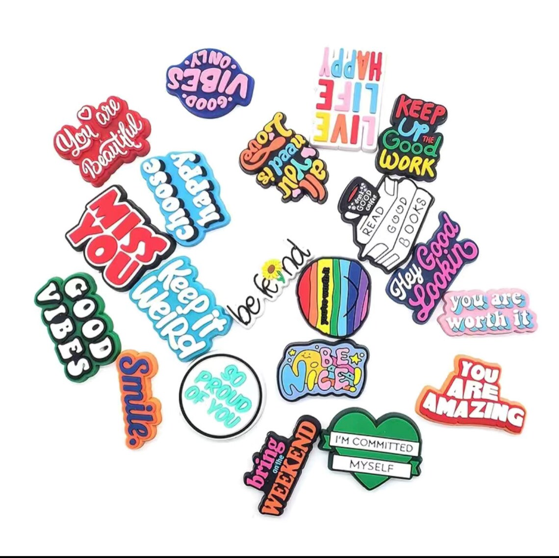 Feel Good Sayings for Shoes | Keep It Weird Clog Charms | You Are Kind ...