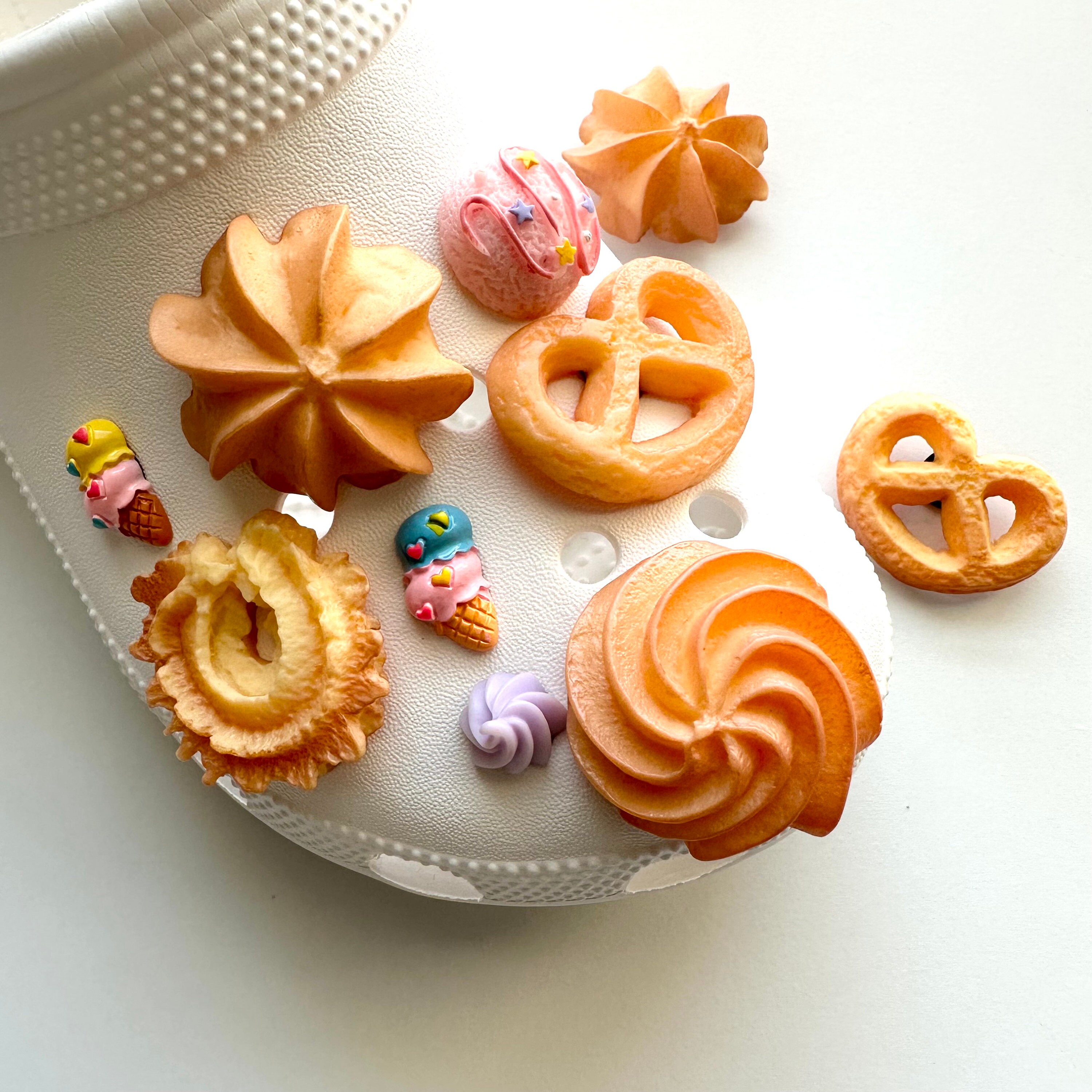 Cookie Charms | Realistic Cookies | Macaroon Shoe Charm | Pretzel Shoe ...