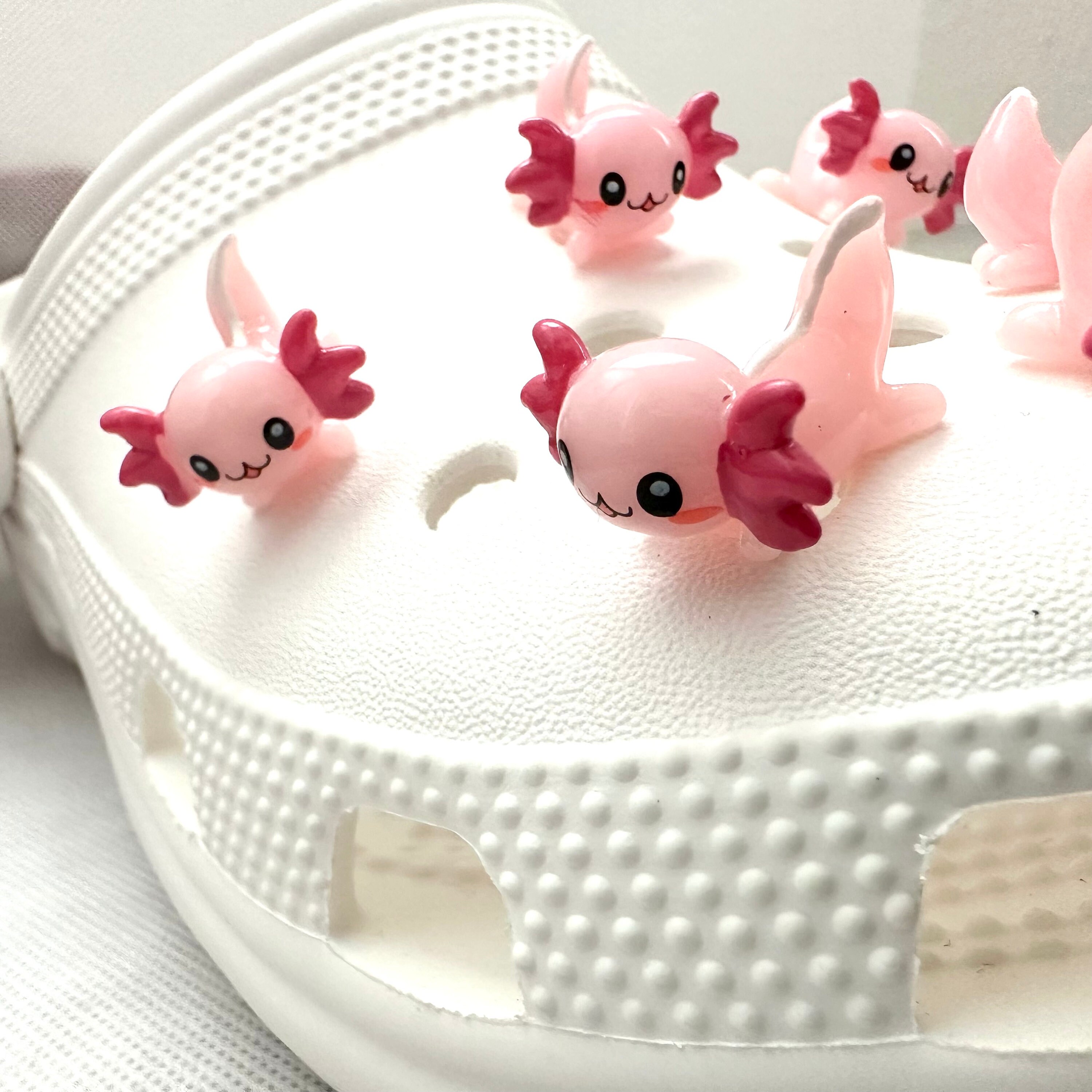 Axolotyl Shoe Charm | Pink Axolotl Shoe Charm | Kawaii Axolotl Charm ...