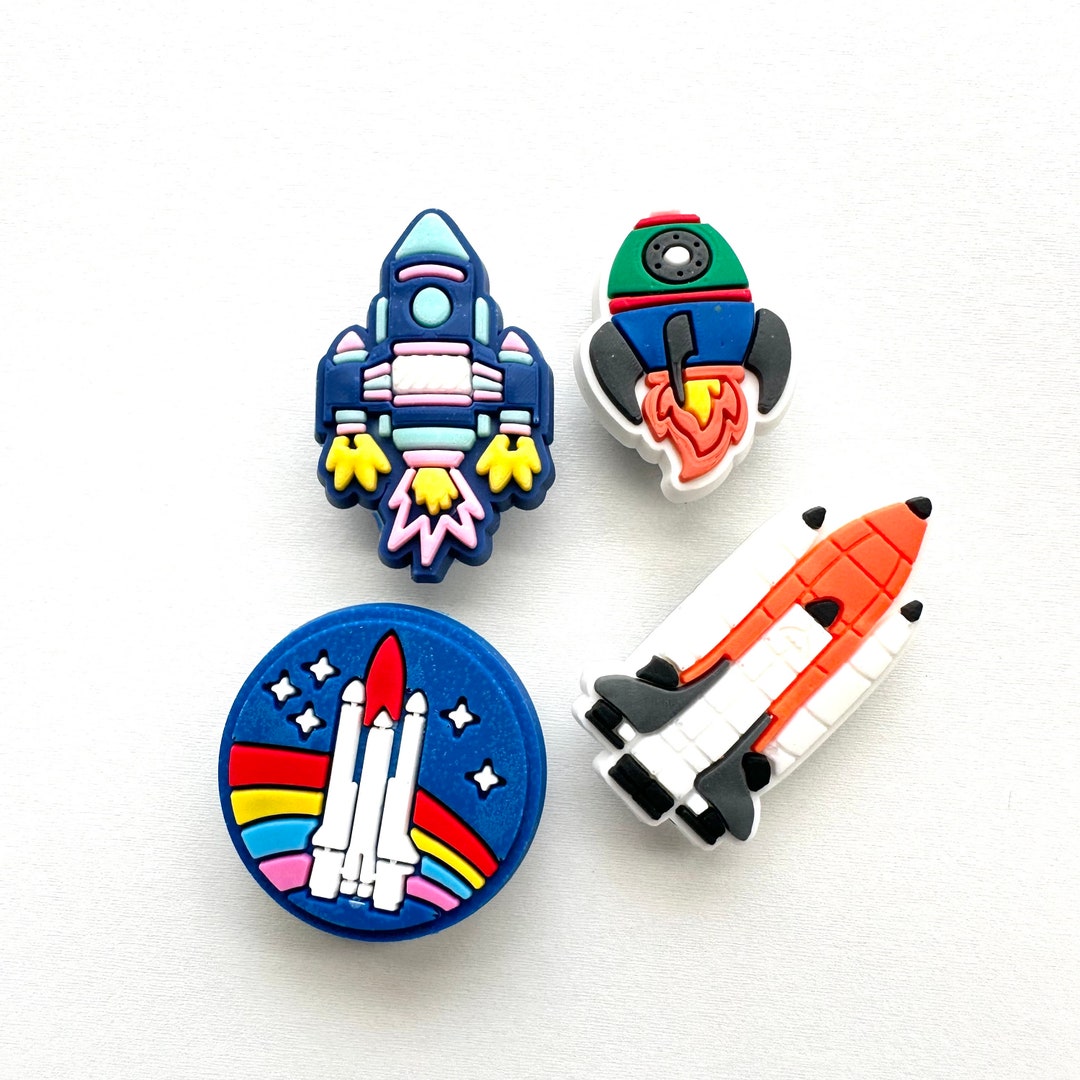 Spaceship Shoe Charm | Rocket Ship Charm | Space Charm | Space Shuttle ...