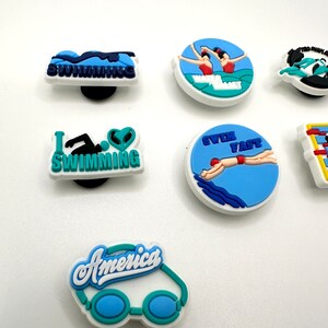 Swim Team Shoe Charms | Swimming Charms | Dive Team Charms | I Love ...