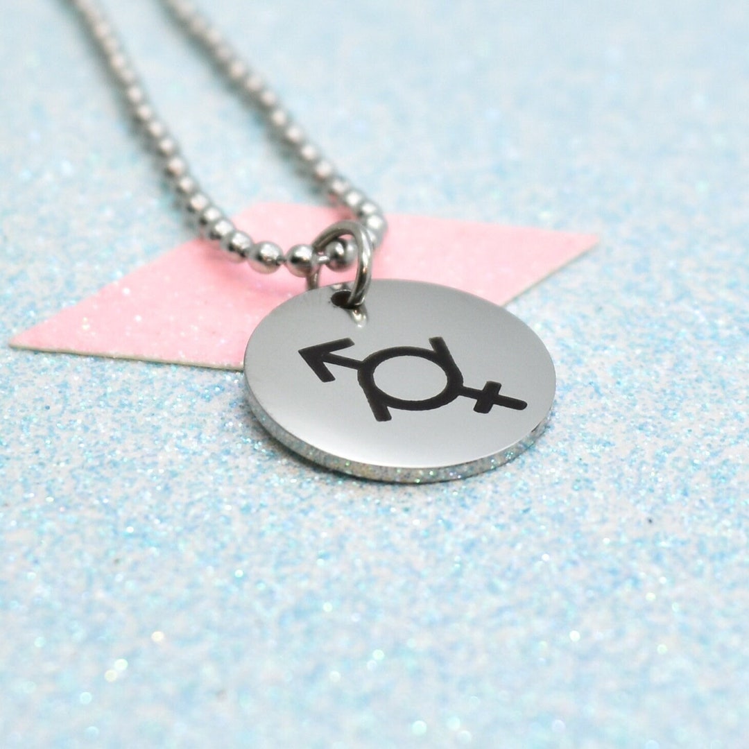 Brave Gender Fluid Pride Necklace, LGBTQ Necklace, Gender Fluid Pride ...