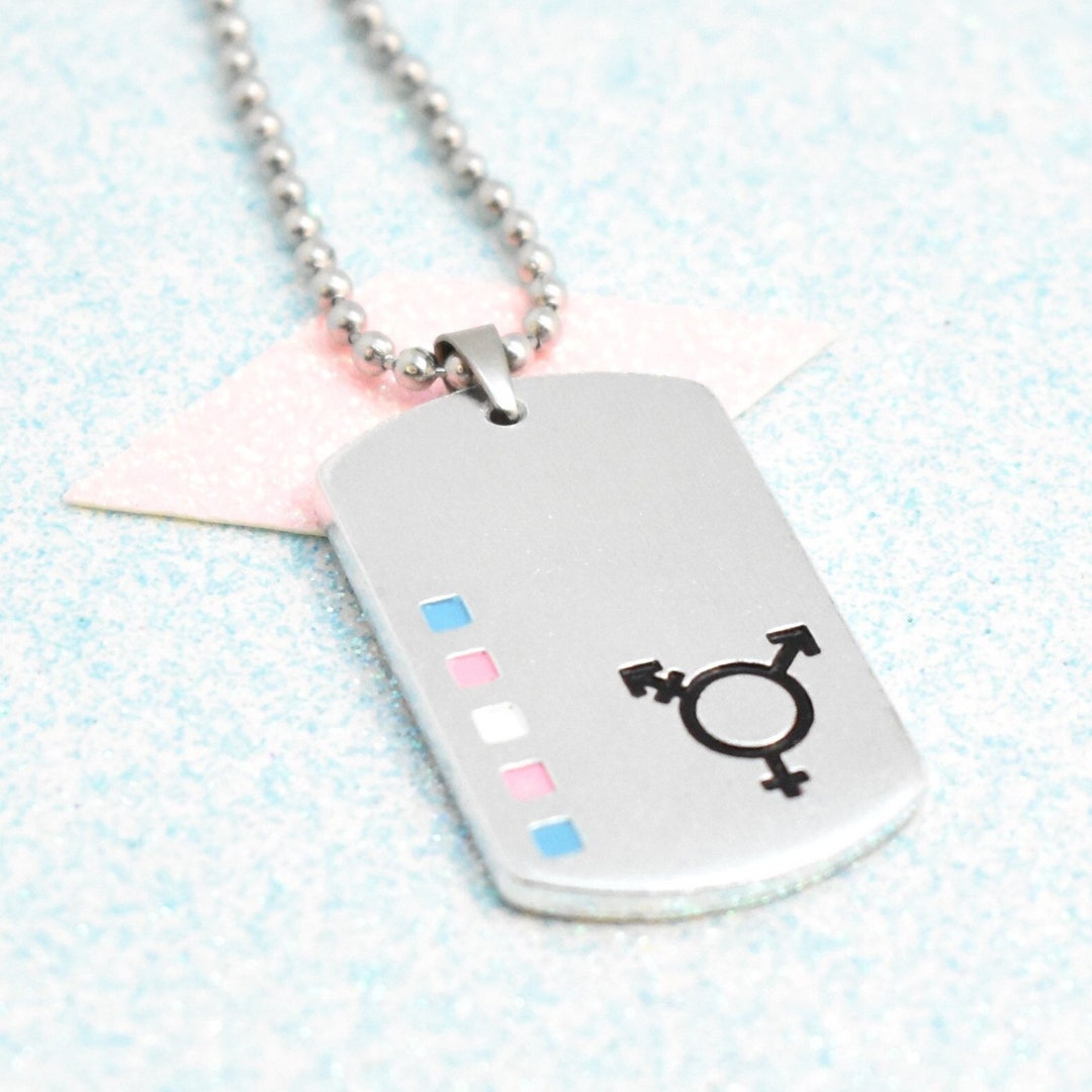 Emblematic Transgender Pride Necklace - Etsy