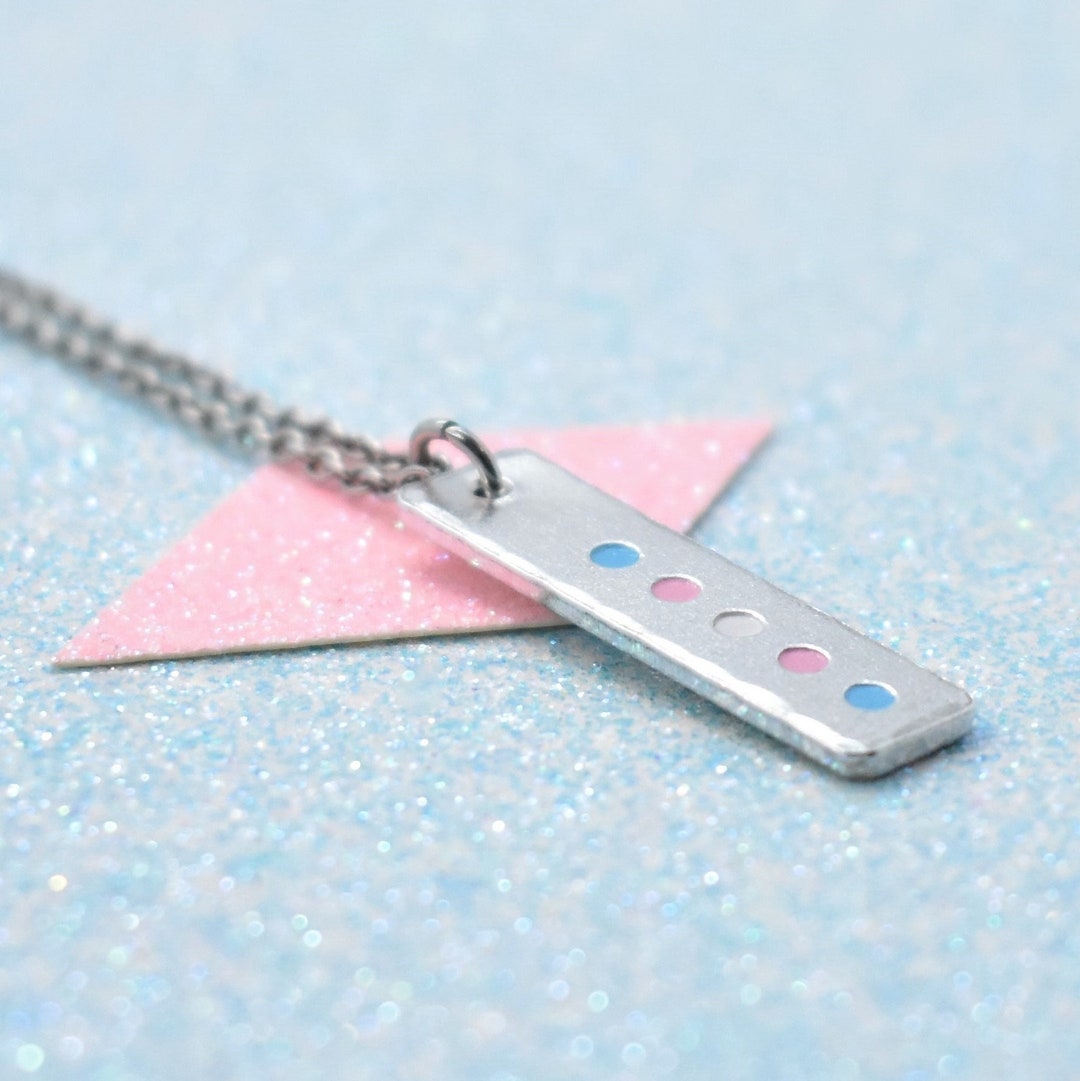 Minimalist Transgender Pendant Necklace - LGBT Jewellery, Transgender ...