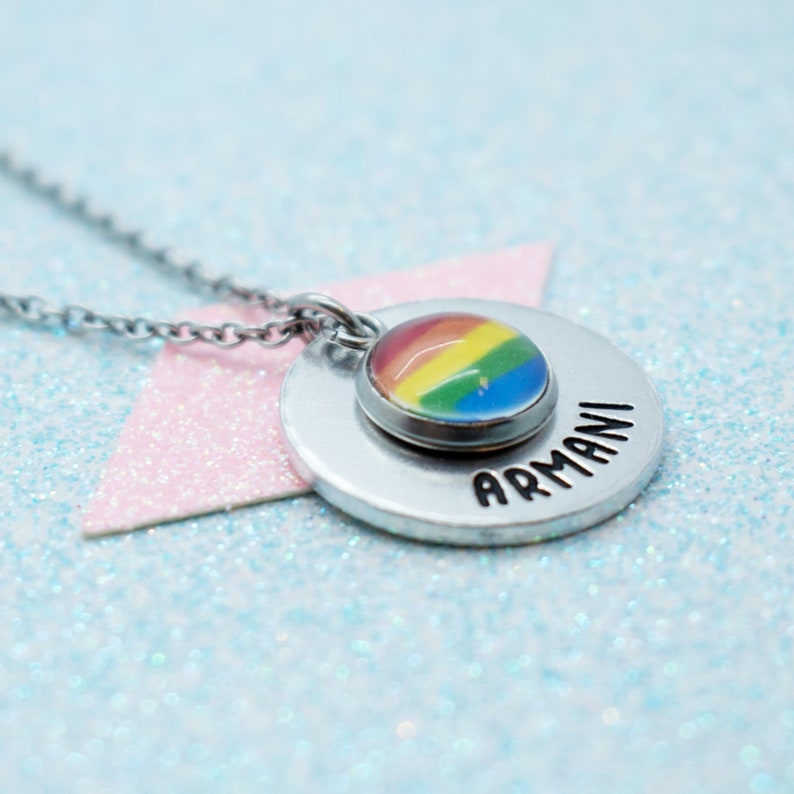 Signature Custom LGBTQ Pride Necklace Personalise With a - Etsy UK