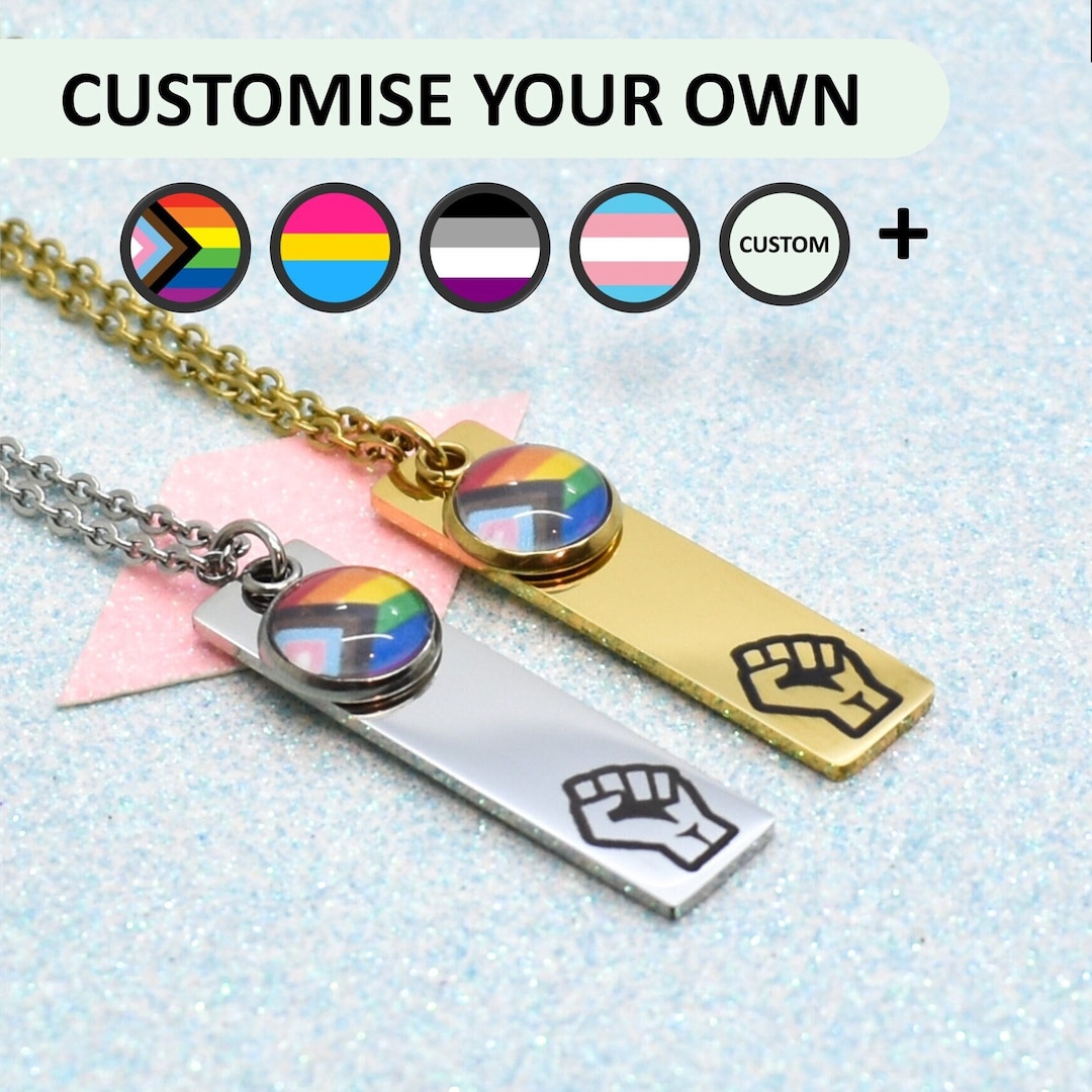 LGBTQ+ Rights, Custom Resist LGBT Pride Necklace, LGBT Activism ...
