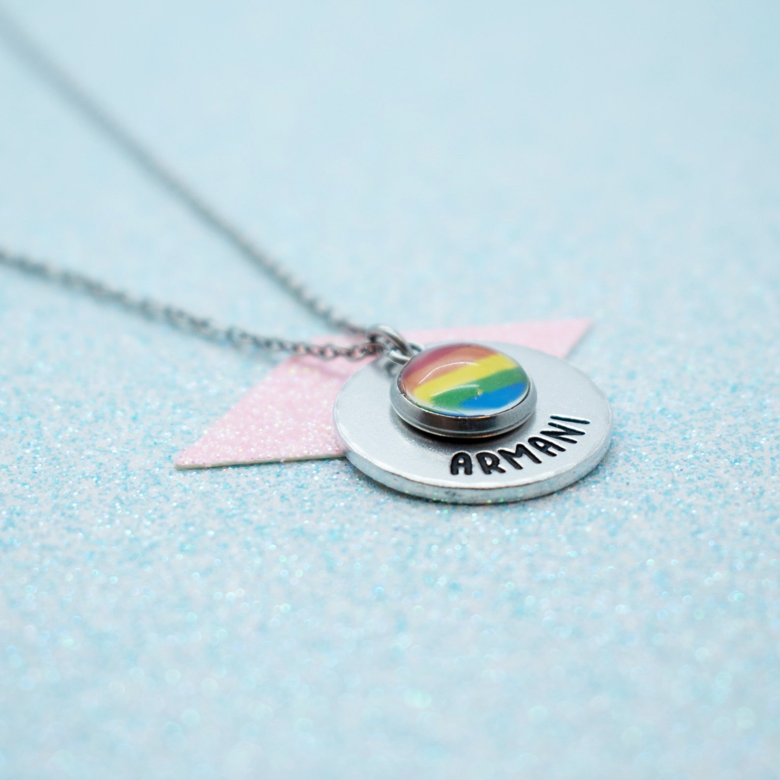 Signature Custom LGBTQ Pride Necklace Personalise With a - Etsy UK