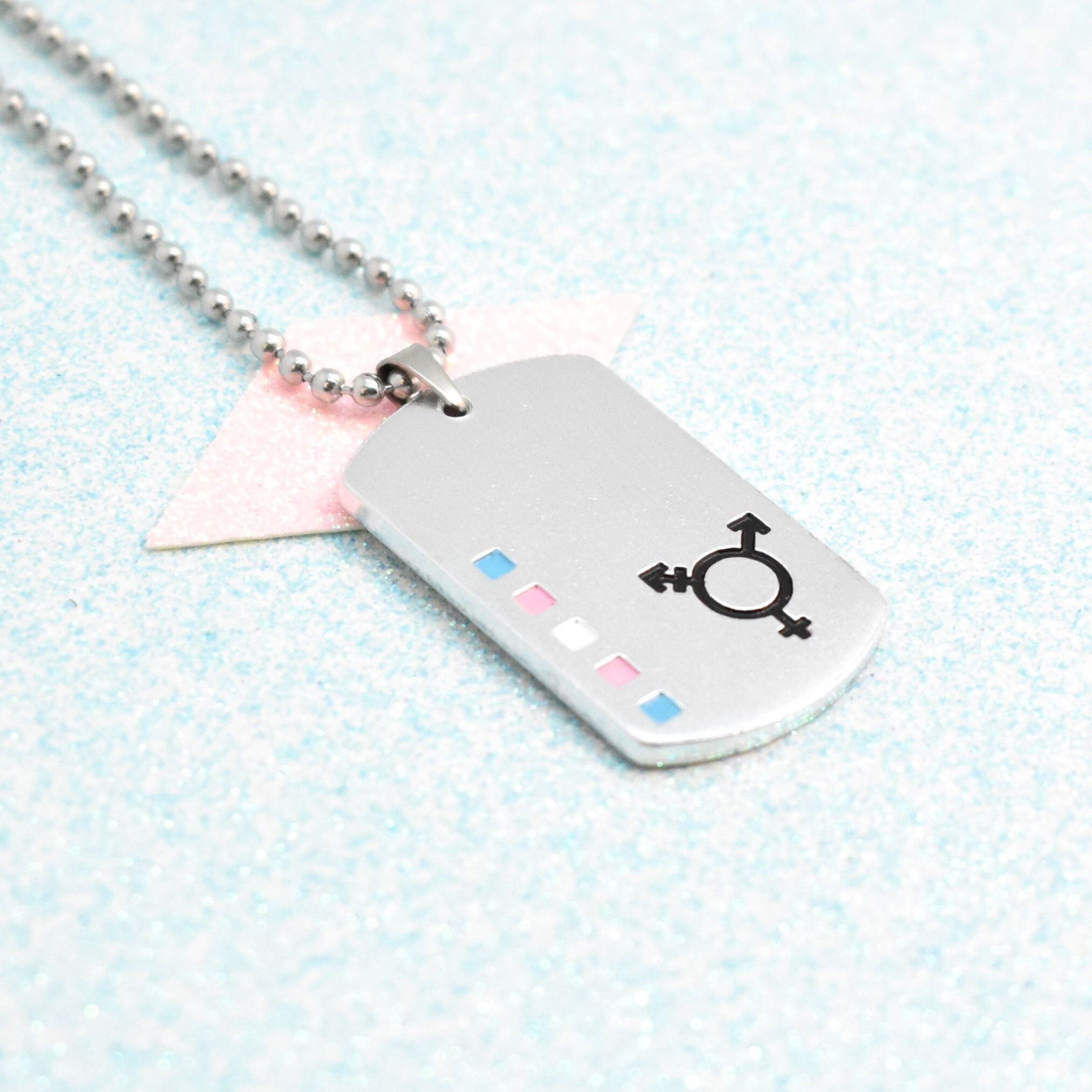 Emblematic Transgender Pride Necklace - Etsy