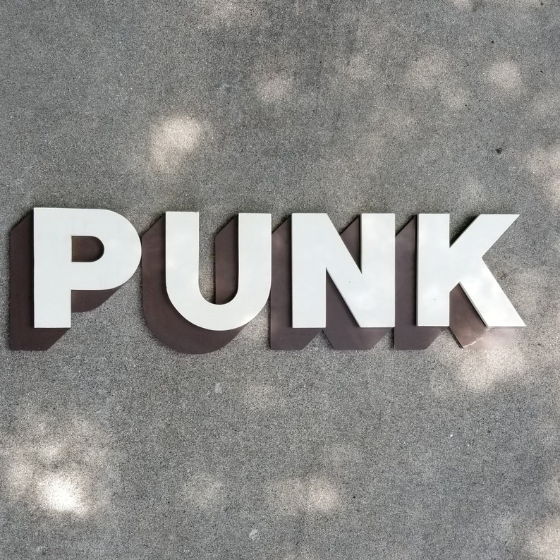 PUNK Letters 11 X 12 Ea. 3D Depth Effect Laminate - Etsy