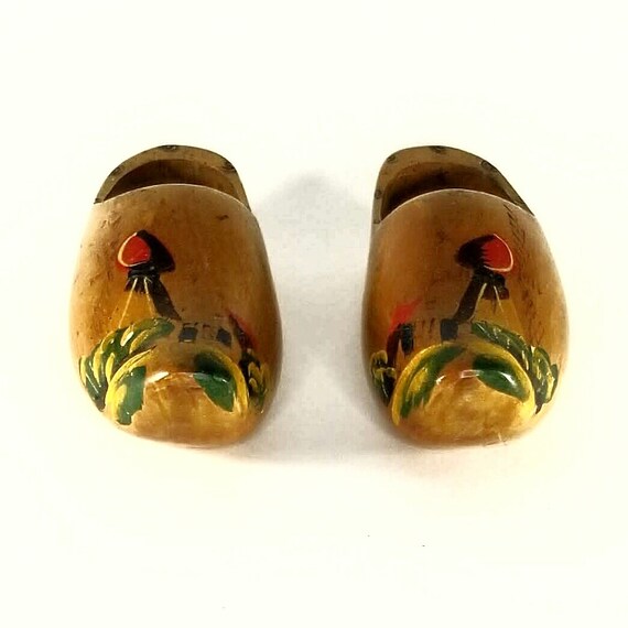 Wooden Dutch Clogs Wall Decor Hand Painted - Gem