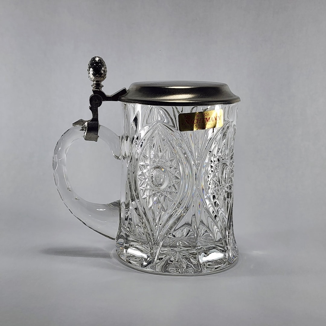 Nachtmann Bleikristall Crystal Stein Zinn Pewter Lid Made in Germany - Etsy