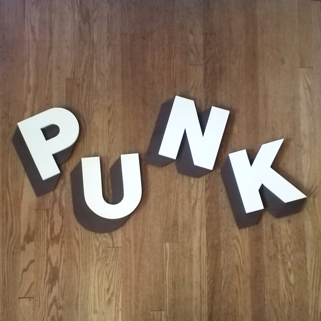PUNK Letters 11 X 12 Ea. 3D Depth Effect Laminate Material - Etsy