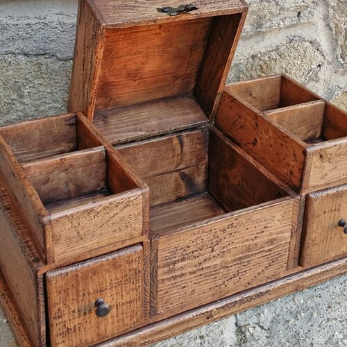 Wood Storage Box Wood Chest of Drawers Wood Box With - Etsy
