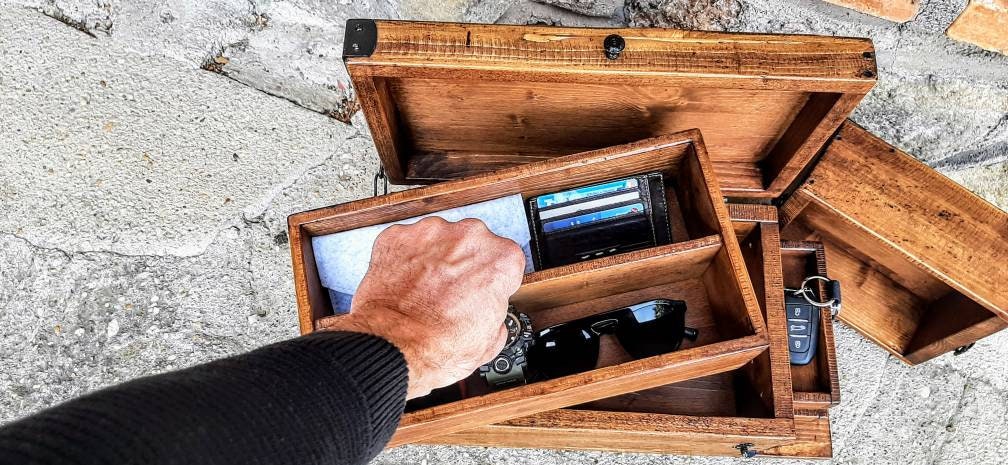Hidden Gun Storage Box Valet Box for Man Reclaimed Wood - Etsy