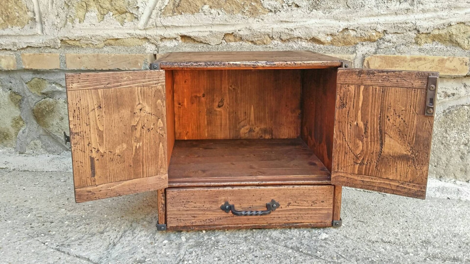 Wooden Cupboard With Drawer , Reclaimed Wood Cabinet With Drawer ...