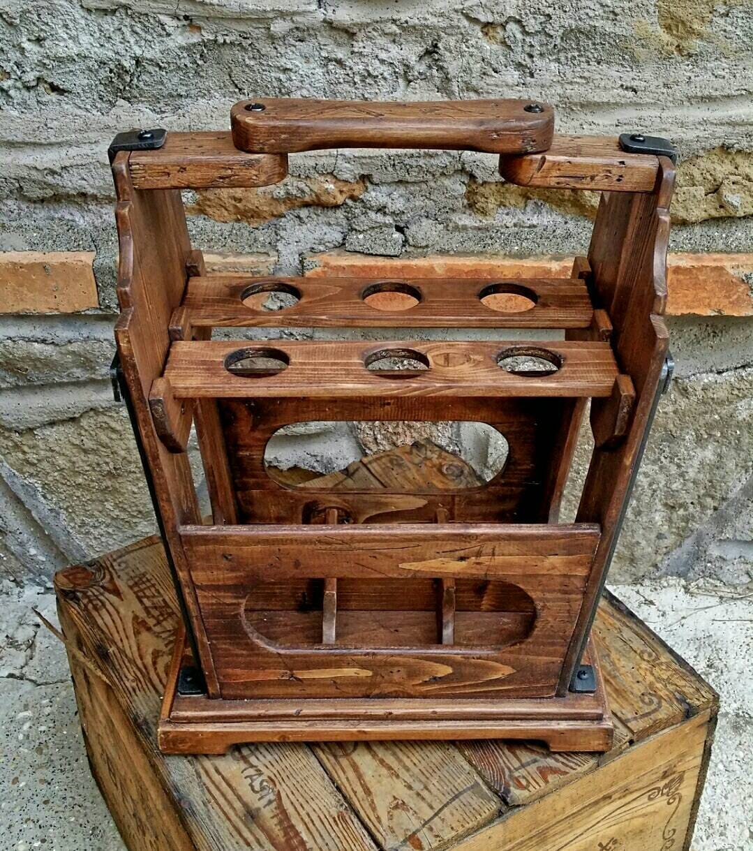 Beer caddy wooden beer carrier rustic wood | Etsy