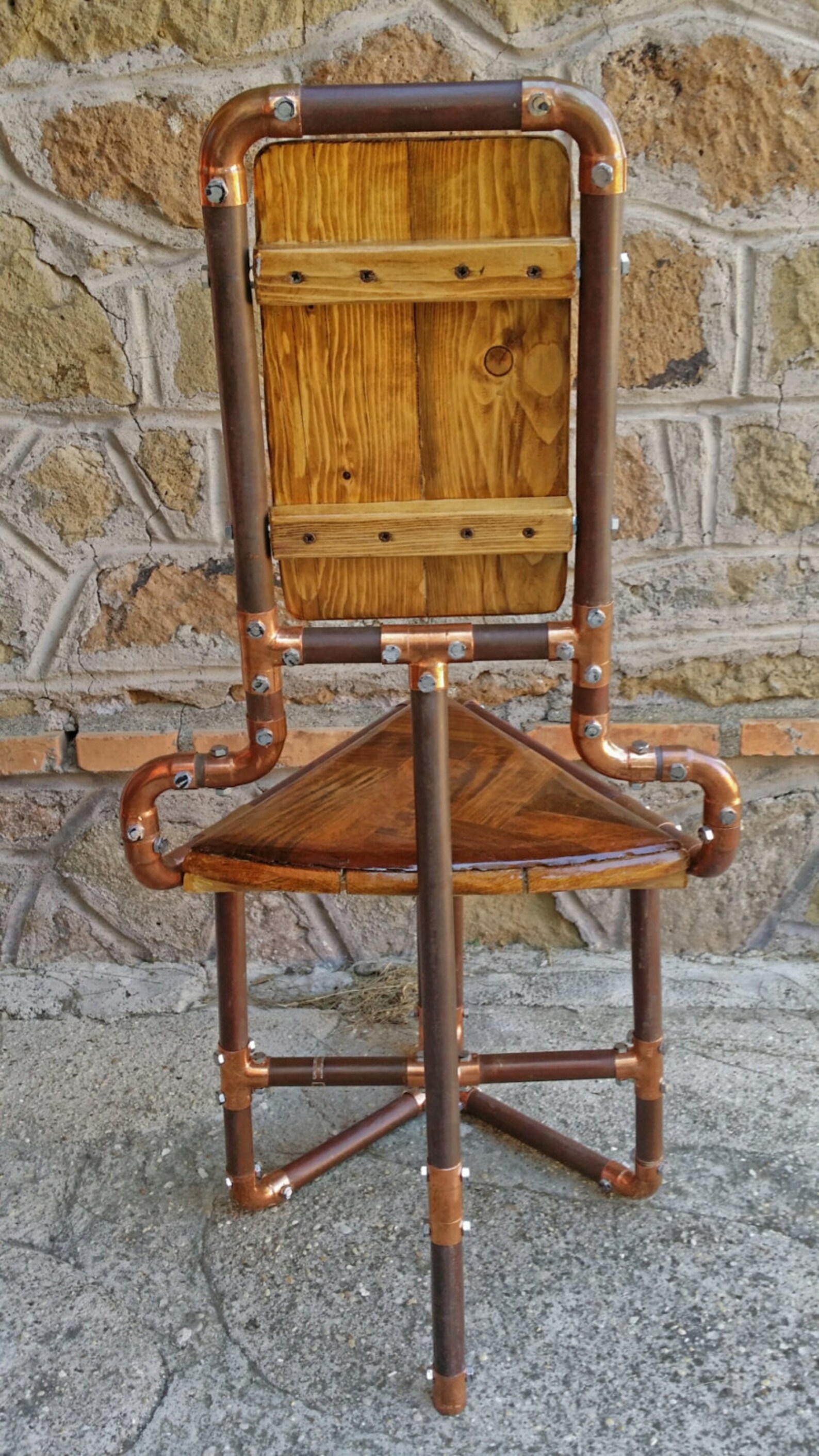 Copper Pipe Triangular Chair | Etsy