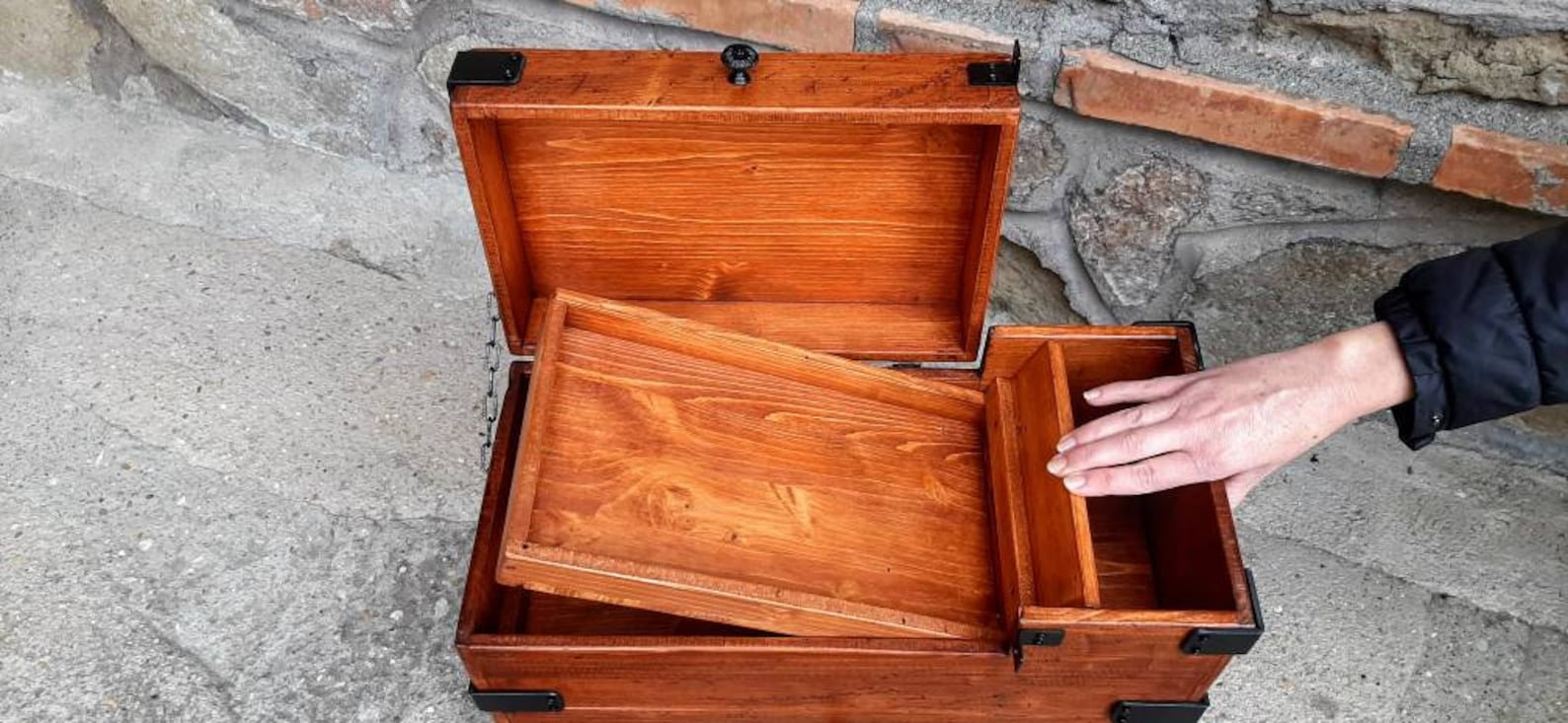 Hidden Compartment Box for 20 Watches , Secret Compartment Men's Valet ...