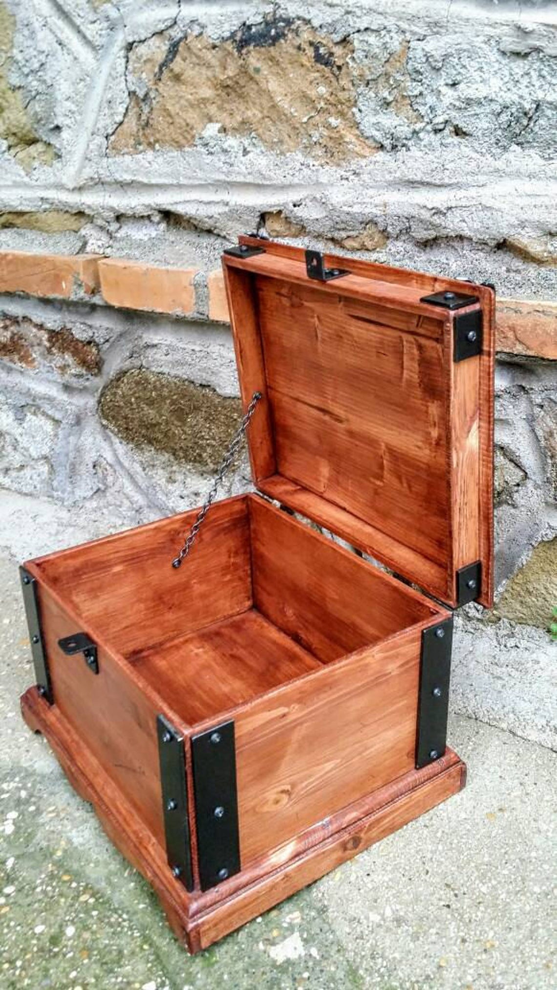 Wooden Chest Reclaimed Wood Box Jewelry Box Made in | Etsy