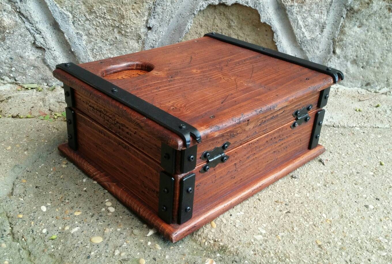 Personalized box reclaimed wood box jewelry box | Etsy