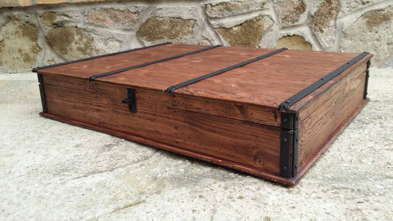 Large Keepsake Box Reclaimed Wood Box | Etsy