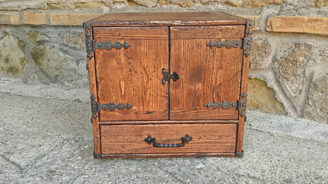 Wooden Cupboard With Drawer , Reclaimed Wood Cabinet With Drawer ...