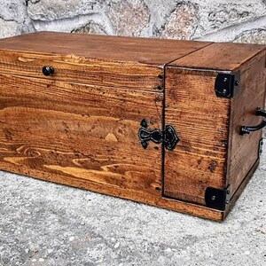 Hidden Gun Storage Box , Valet Box for Man , Reclaimed Wood Box With ...