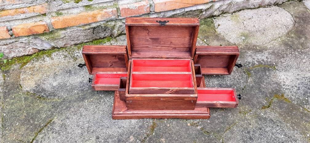 Hidden Compartment Box Antique Wood Box Handmade in Italy - Etsy
