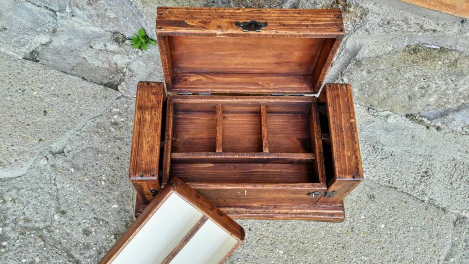 Hidden Compartment Box With Drawers Reclaimed Wood Jewelry - Etsy