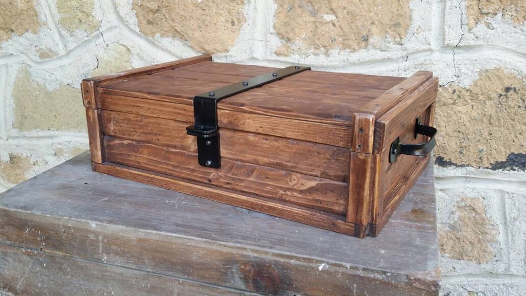Old Wood Box Made in Italy , Keepsake Box Anniversary Gift , Wedding ...