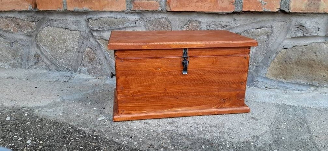 Secret Compartment Wood Storage Box , Reclaimed Wood Box With Hidden ...