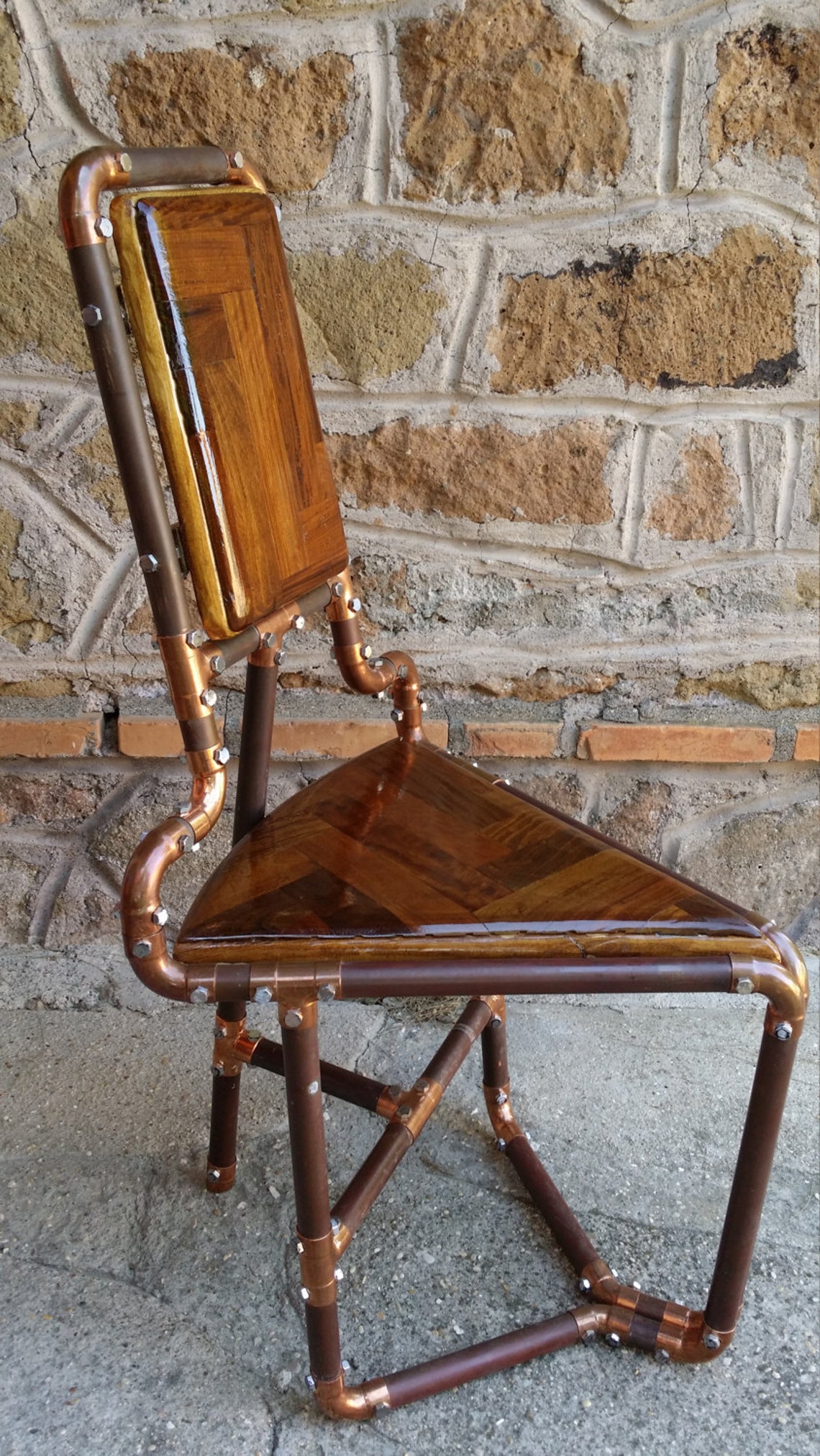 Copper Pipe Triangular Chair | Etsy