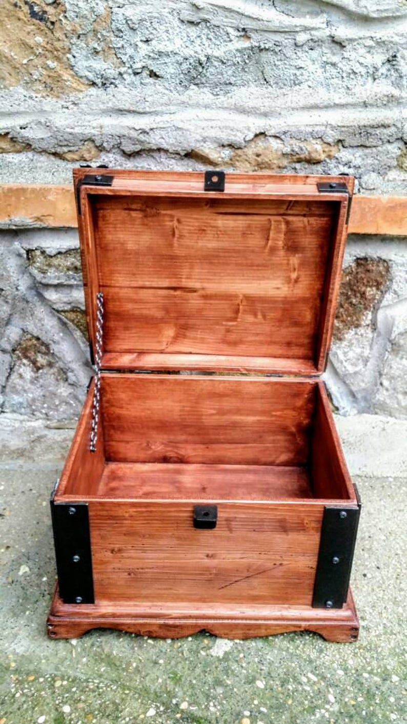 Wooden Chest Reclaimed Wood Box Jewelry Box Made in - Etsy