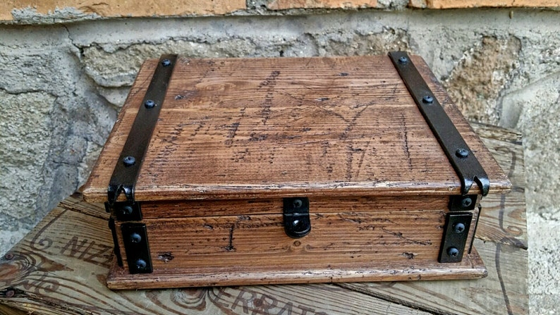 Wood Jewelry Box Reclaimed Wood Keepsake Box Rustic Style - Etsy UK