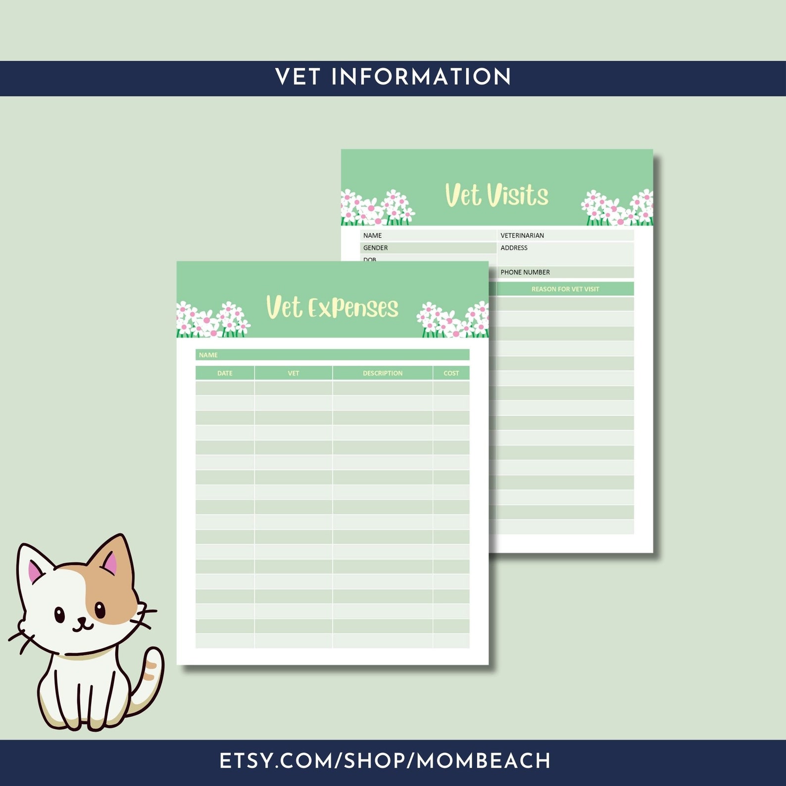 Purr-fect Wellness Cat Care Planner | Pet Cat Information | Cat Vet ...