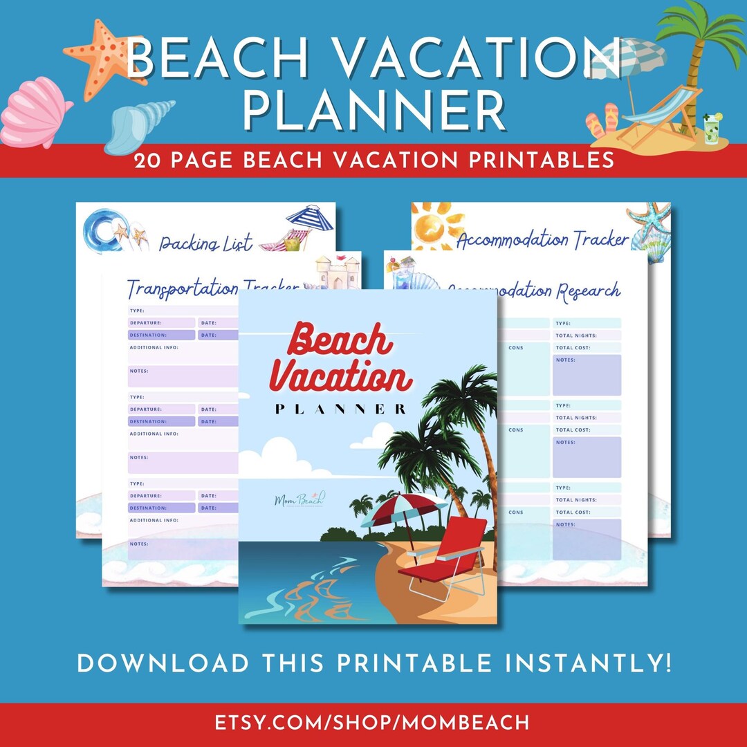 Beach Vacation Planner | Travel Tracker | Vacation Planning | Vacation ...