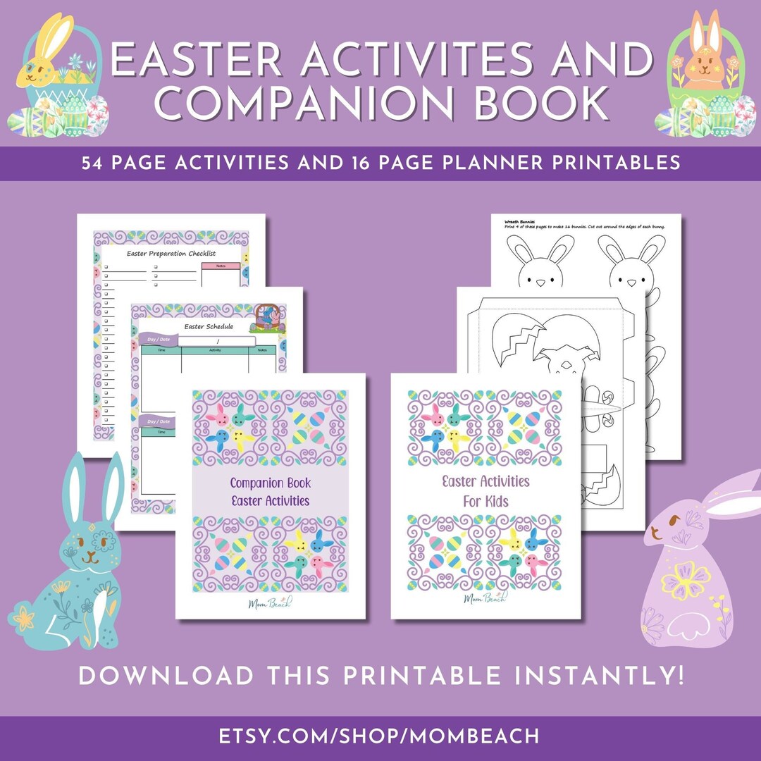 Easter Activities for Kids and Parent's Companion Printable Bundle ...