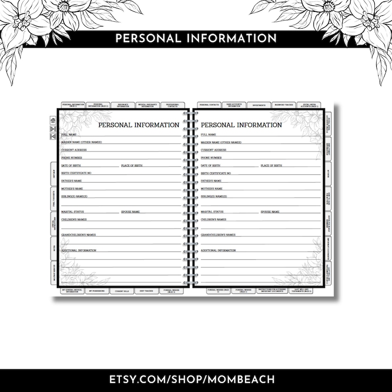 Final Wishes End of Life Digital Planner | Last Will and Testament ...