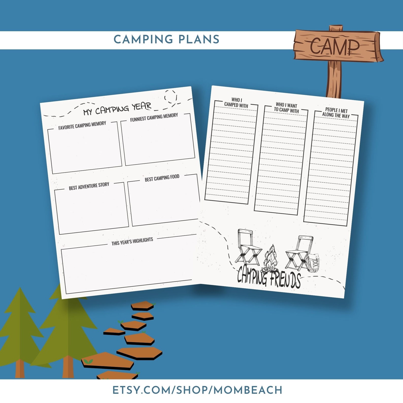 The Ultimate Camping Planner | Campsite Details | Camping Log | Camping ...