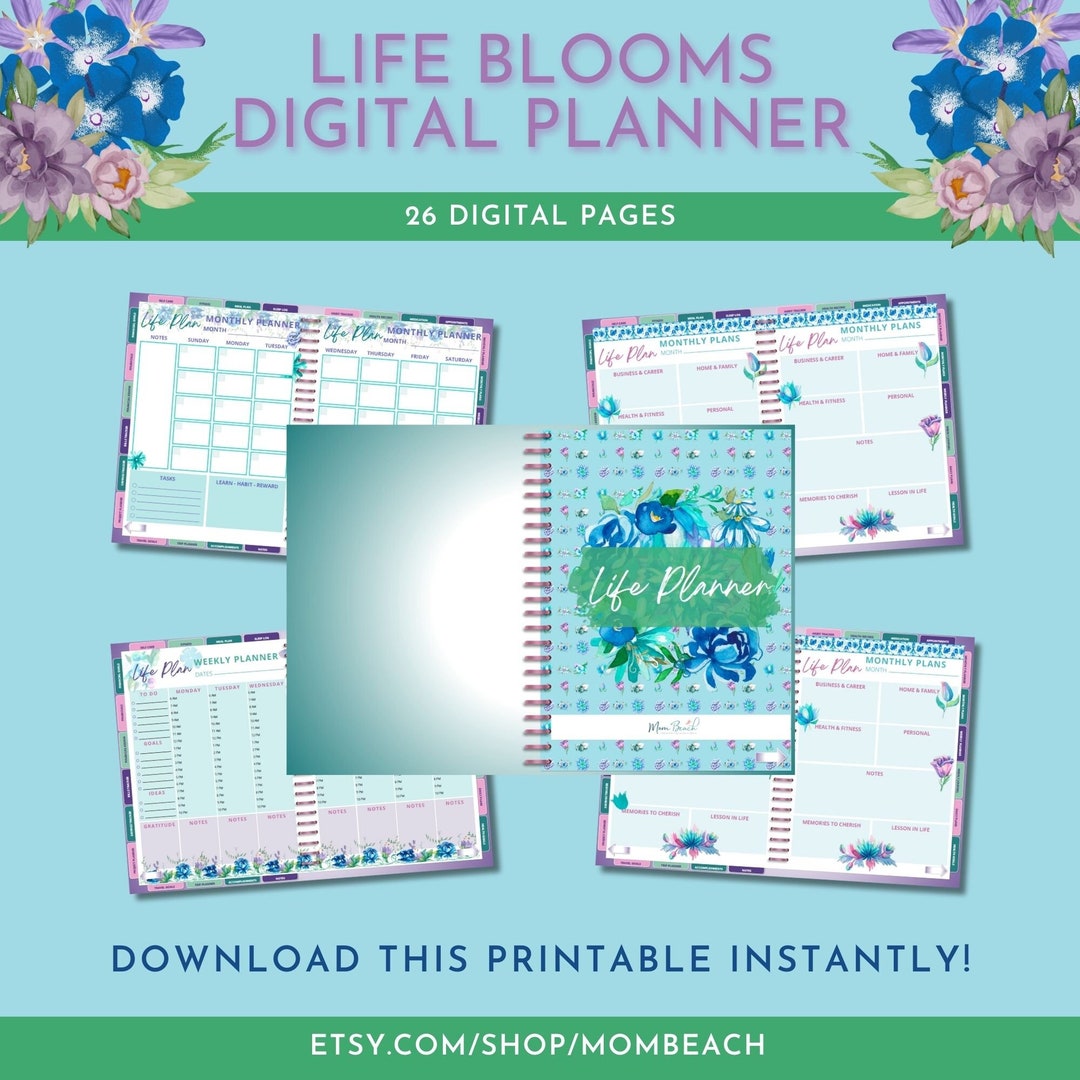 Life Blooms Digital Planner | Life Planner | Life Health Financial ...
