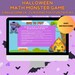 Halloween Monster Math Game | Canva Interactive Game | K-2 Educational ...