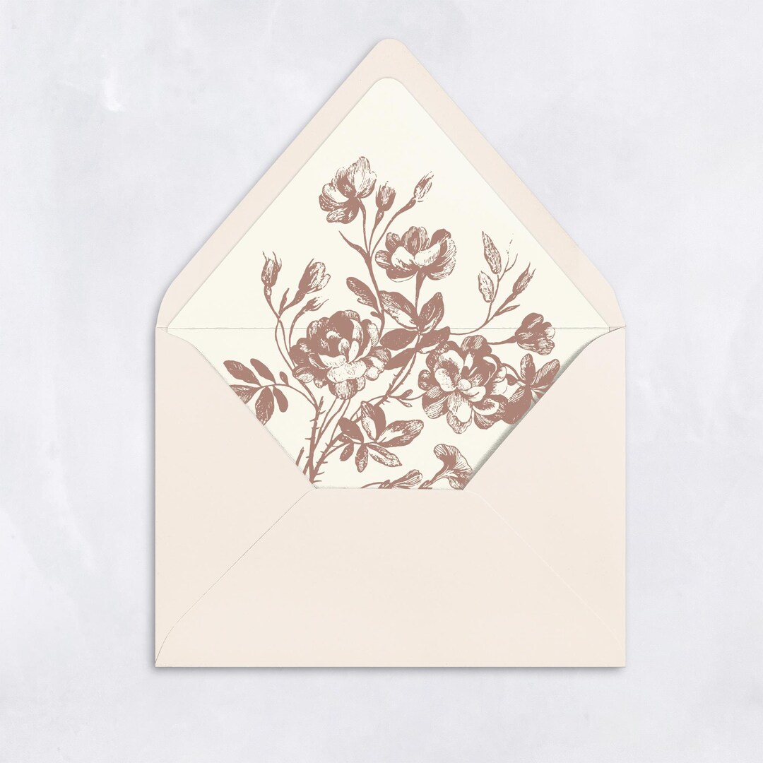 Vintage Roses Floral Envelope Liners • preprinted Envelope Liner ...