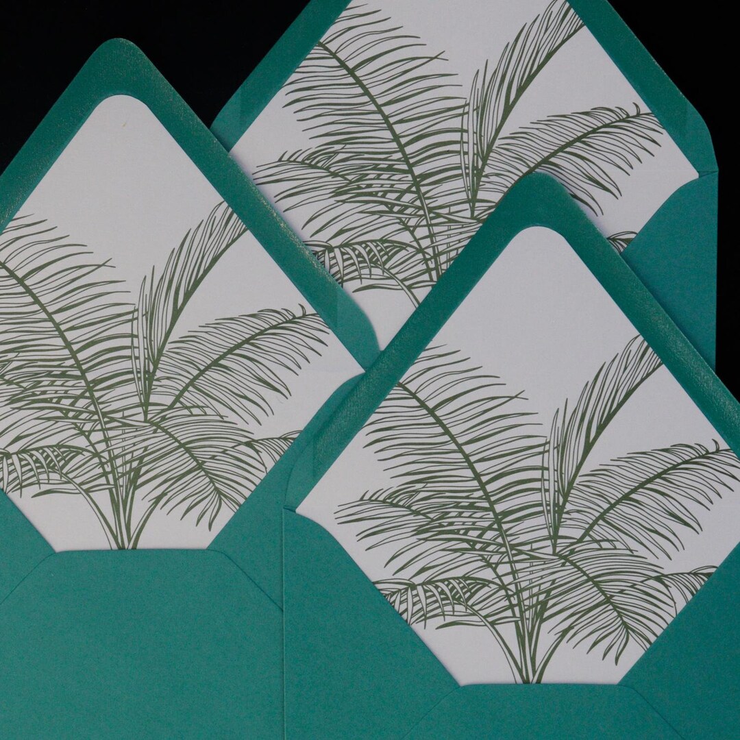 Palm Tree Envelope Liners • wedding Envelope, Diy Wedding Invitations ...
