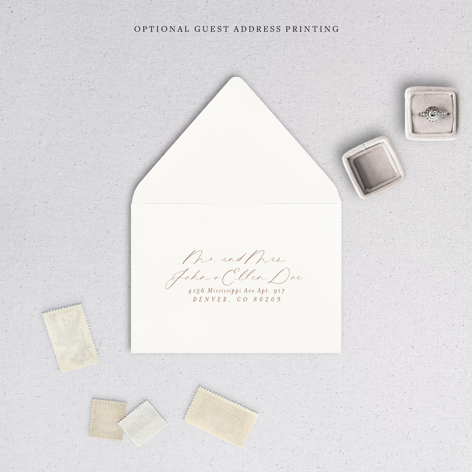 Mini Letterpress Save the Dates + Envelopes • Semi-custom Wedding Card ...